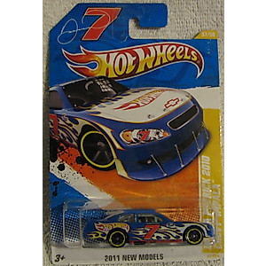 Hot Wheels 2011-037 New Models Danica Patrick 2010 Chevy Impala 1:64 Scale BLUE