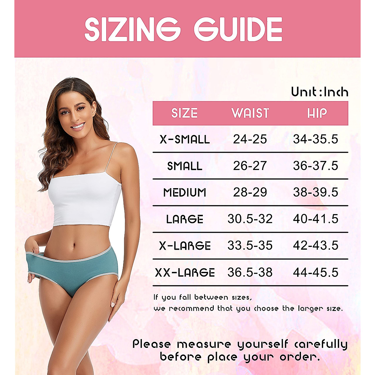 dorcastimo Women's Cotton Stretch Underwear Mid Rise Full Coverage Panties MultiPack Regular & Plus Size(X-Small, Black/Mixed Blood/Purple/Blue/Pink/White)