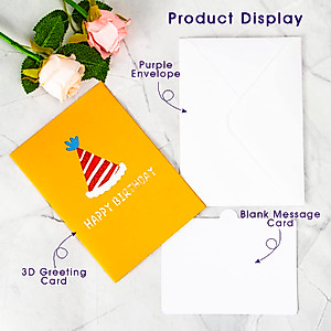 createreedo Cat Birthday Cards, cat pop up Cards pop up birthday cards for cat lovers, women, men,wife,husband,friends,kids etc.