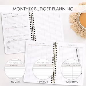 Easy to Use Monthly Budget Planner - 12 Month Financial Organizer with Expense Tracker Notebook - Monthly Money Budgeting Book That Manages Your Finances Effectively