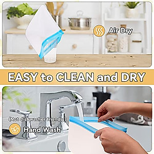 12Pack Reusable Food Storage Bags,Leakproof Reusable Freezer Bags,Extra Thick Reusable Gallon Bags,Food Grade Silicone Food Bags for Snack Sandwich Fruit Meat Travel Items,BPA Free