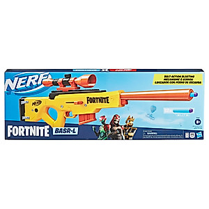 Nerf Fortnite BASR-L Bolt Action, Clip Fed Blaster - Includes Removable Scope, 6-Dart Clip and 12 Official Elite Darts
