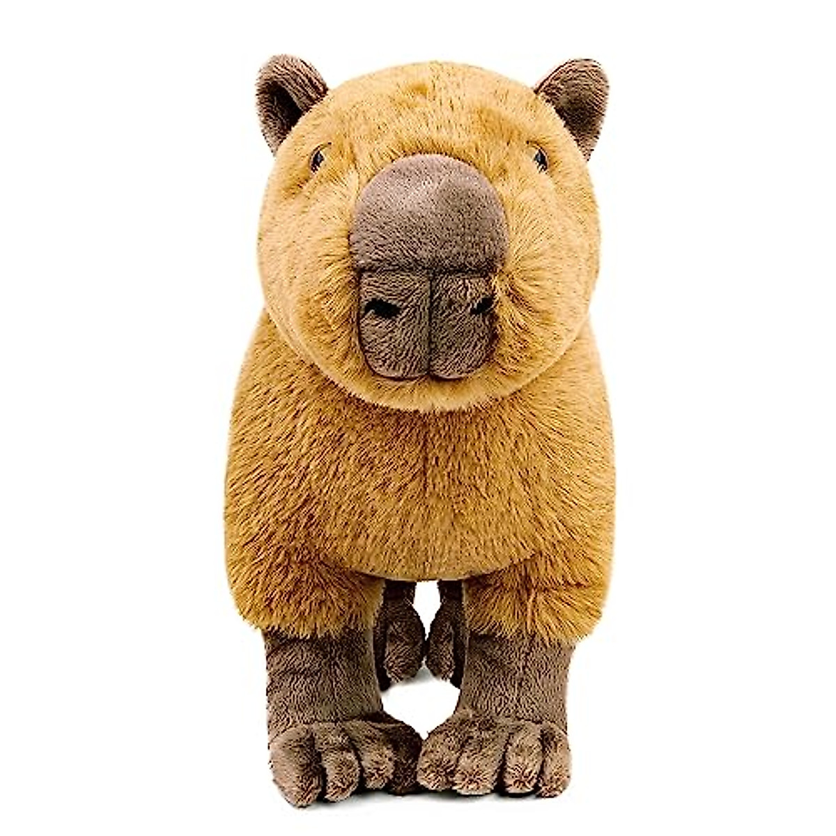 Frankiezhou Home Capybara Plush Toy - Lifelike Rodent 13” Capybara Stuffed Animals, Soft Wild Animals Crawling Capybara Unique Plushie Toys Model Dolls Collection for Kids