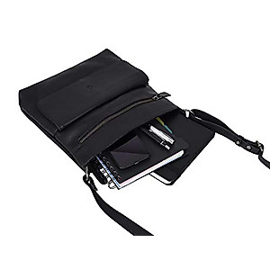 ANTONIO VALERIA Piper Grainy Napa Black Premium Leather Crossbody Bag