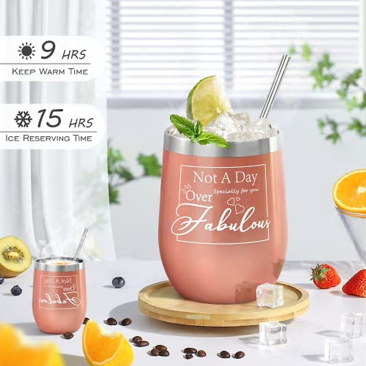 Baesan Birthday Gifts for Women - Fun Gifts Set - Funny Thank You Gifts Ideas for Her, Friend, BFF, Mom, Wife, Daughter, Sister, Aunt, Coworker - 12oz Tumbler and Jade Roller