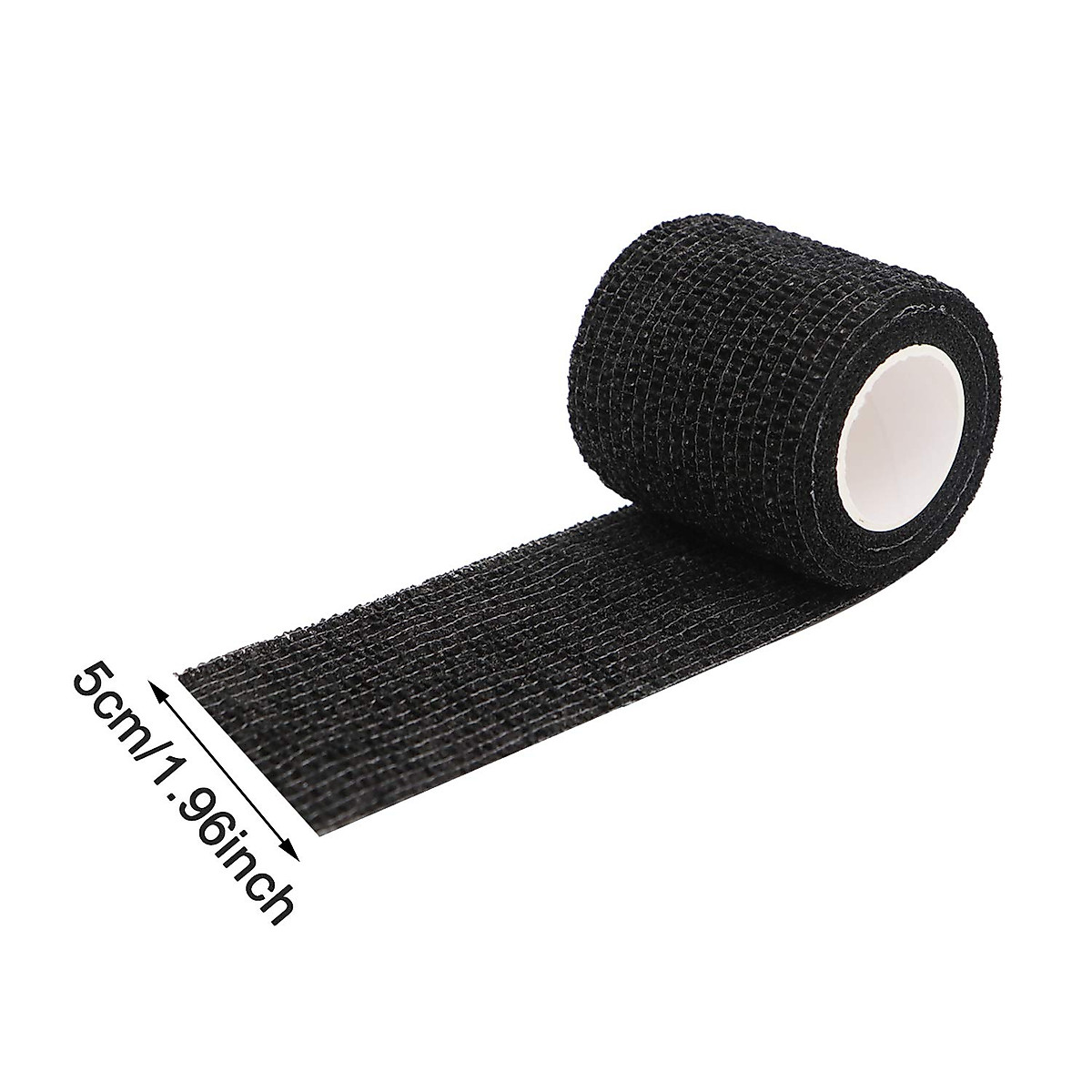 GOETOR Tattoo Grip Cover Wrap 2 Inch x 5 Yards 4 Rolls Breathable Self Adherent Wraps Black Elastic Bandage Tape for Tattoo Grip Cover Sports Wrist Ankle Sprains & Swelling (Black)
