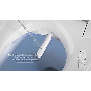 EUROTO Smart Toilet Bidet Luxury Seat Elongated for Bathroom Toilet Bowls, Toilet Seats, Unlimited Warm Water, Fashionable and slim design, Nightlight with Remote Control