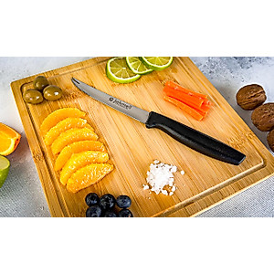 Jakmell Kitchenware 4.5-inch Garnishing Knife, Cocktail Knife with Ergonomic Handle, Bartender Knife for Carving and Garnishing, Fruit Decorator Knife Ideal for Garnishing