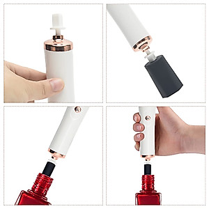 CALIDAKA Electric Eyelash Shaker, Waterproof Eyelash Glue Mixer, Electric Eyelash Glue Shaker Nail Polish Shaking Machine, Eyelash Glue Decanter for Fake Eyelash Grafting Extension, White