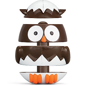 Svan Stacking & Sorting Egg Toys, Mix & Match Educational Hatching Farm Animal Eggs (Pack of 4) Owl, Duck Chicken Bluejay - Fun Creative & Imaginative, Kids Hands On Building Play, Xmas Gift