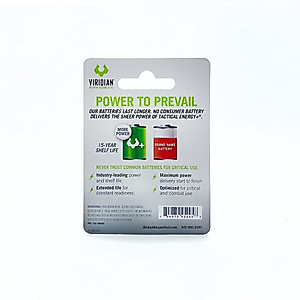 Viridian CR 1/3N Tactical Energy Plus Lithium Batteries, 3 Volt (Retail Pack of 4)