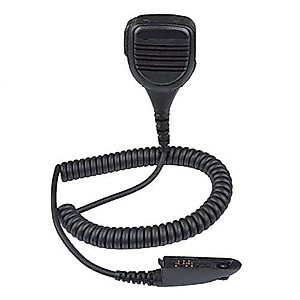 Speaker Microphone Mic Compatible with Two Way Radio HT750 HT1250 HT1550 PR860 MTX850 MTX8250 MTX9250 PRO5150 PRO7150 PRO9150 PTX760 GP340 with 3.5mm Audio Jack (Replacement for PMMN4021A), Black