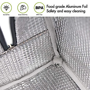 Lunch Bags For Women Lunch Tote Bag Lunch Box Water-Resistant Thermal Cooler Bag Lunch Black Stripe For Picnic Beach Sporting