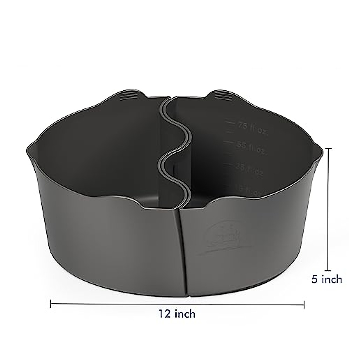 PotDivider Silicone Slow Cooker Liners Insert Fit for 8 QT Oval Crockpot Reusable Two-in-One Slow Cooker Divider - Leakproof and Dishwasher Safe Slow Cooker Accessories