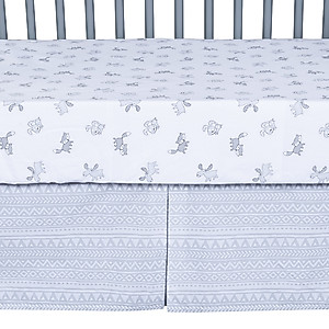 Trend Lab Aztec Forest 3 Piece Crib Bedding Set, Can Be Used As A Blanket Or A Playmat for Tummy Time, Includes Quilt, Fitted Crib Sheet and Skirt