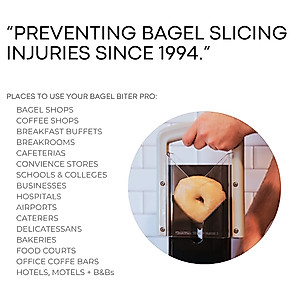The Original Bagel Guillotine - Commercial Bagel Biter PRO - Model 7800 - BPA Free - NSF Approved - Dishwasher Safe - Made in USA