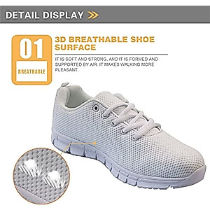 FOR U DESIGNS Women's Fashion Sneakers Christmas Snowman Snowflake Print Casual Running Shoes Lightweight Lace Up Athletic Sneakers Walking Shoes