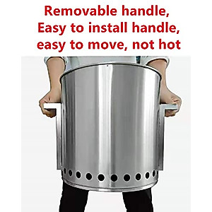 EMOT Stove Bonfire Fire Pit, Large 12.6 Inches Stainless Steel Outdoor Firepit, Smokeless, Portable Yard Natural Wood Burning Stove, No Gas Fuel Required(Give Away BBQ net and Pan Rack)