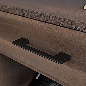 Sauder North Avenue Pedestal Home Office Desk, L: 41.97" x W: 18.50" x H: 28.15", Smoked Oak Finish