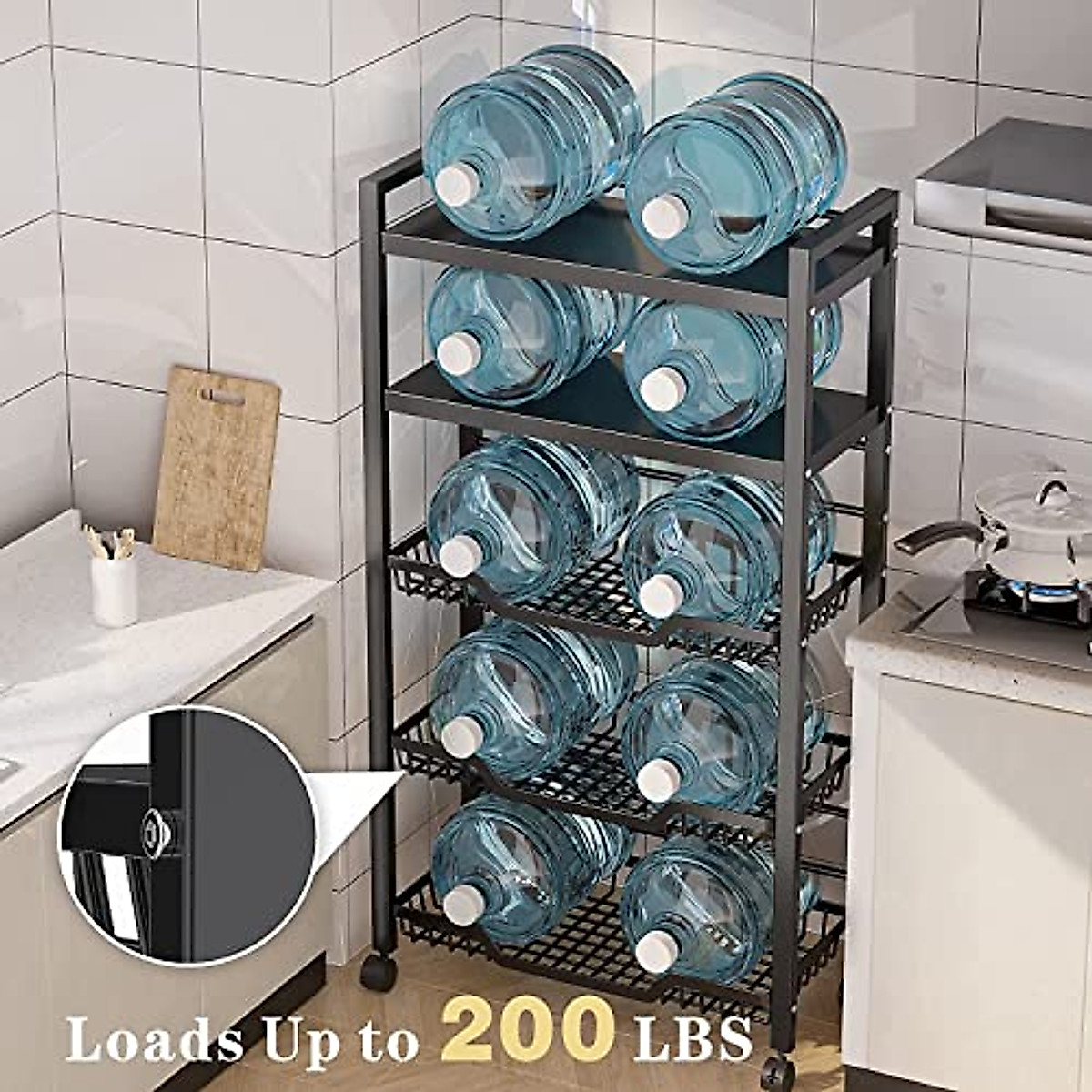 COVAODQ 5-Shelf Storage Shelf Wire Shelving Unit Metal Shelves Unit Storage