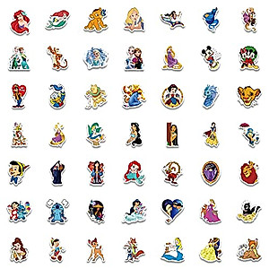 100PCS Kids Stickers Pack Princess Stickers Cute Cartoon Characters Stickers for Kids Teens Waterproof Vinyl Princess Stickers for Water Bottle Gift Stickers Kids Stickers Toy Stickers DIY Stickers