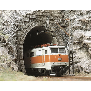 Busch 7026 SglTrk Portal w/Liner 2/HO Scale Scenery Kit , Gray