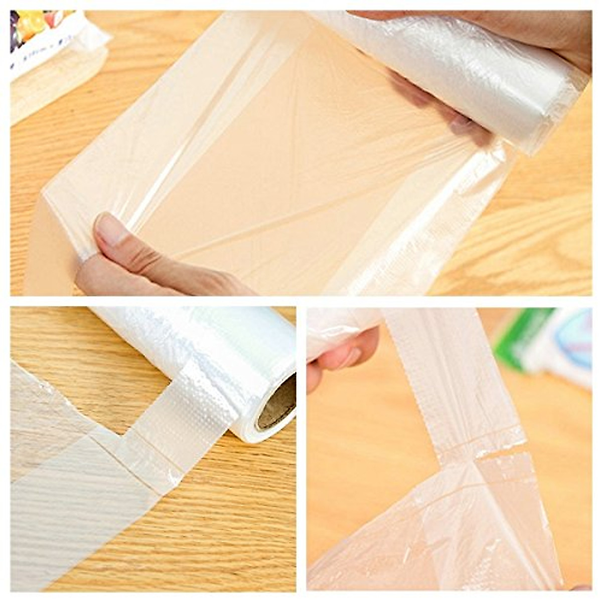 ZHOUWHJJ 1.6 Liter Small Trash Bag for Small Tiny Trash Bin Can Countertop Plastic Desk Car Mini Trash Can Trash Bin, 2 Rolls(200 Counts)