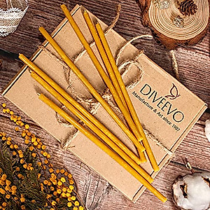 Diveevo Church Beeswax Candles - Amber 50 pcs.