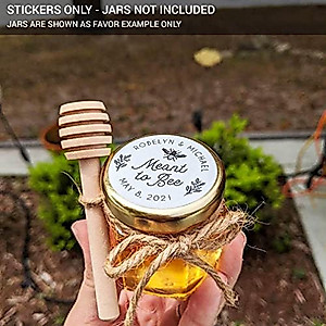 Meant to bee sticker, Honey favor stickers, Meant to bee labels, Custom wedding stickers, Honey bee party, F16:18