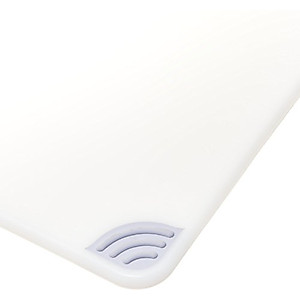 San Jamar Saf-T-Grip Plastic Cutting Board with Safety Hook, 12" x 18" x 0.5", White