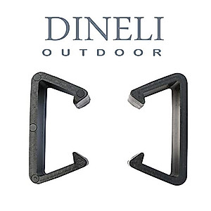 DINELI Patio Furniture Sets Modular Sectional Sofa Outdoor Wicker Patio Furniture Sets (Black-Sofa Clips)