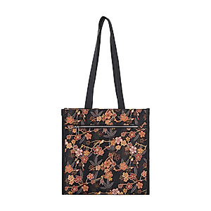 Signare Tapestry Shoulder Bag Shopping Bag for Women with Ume Sakura Design with Japanese Style