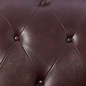 ACME Top Grain Leather Loveseat, Dark Brown Leather