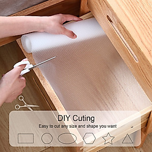 12 Inx20 FT Shelf Liner, Non-Slip Cabinet Liner, Washable, Oil-Resistant and Moisture- Resistant Non-Stick Drawer Shelf Liner, Suitable for cabinets, Shelves, refrigerators, storerooms, desks(White)