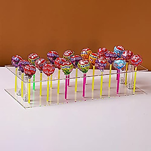 LIOUCBD 2 Packs Cake Pop Holder, Clear Acrylic Cake Pop Stand with Screwdrivers, 21 Holes Cake Stand for Cake Pop Maker, Dessert Stands for Weddings Baby Showers Parties Anniversaries Decoration