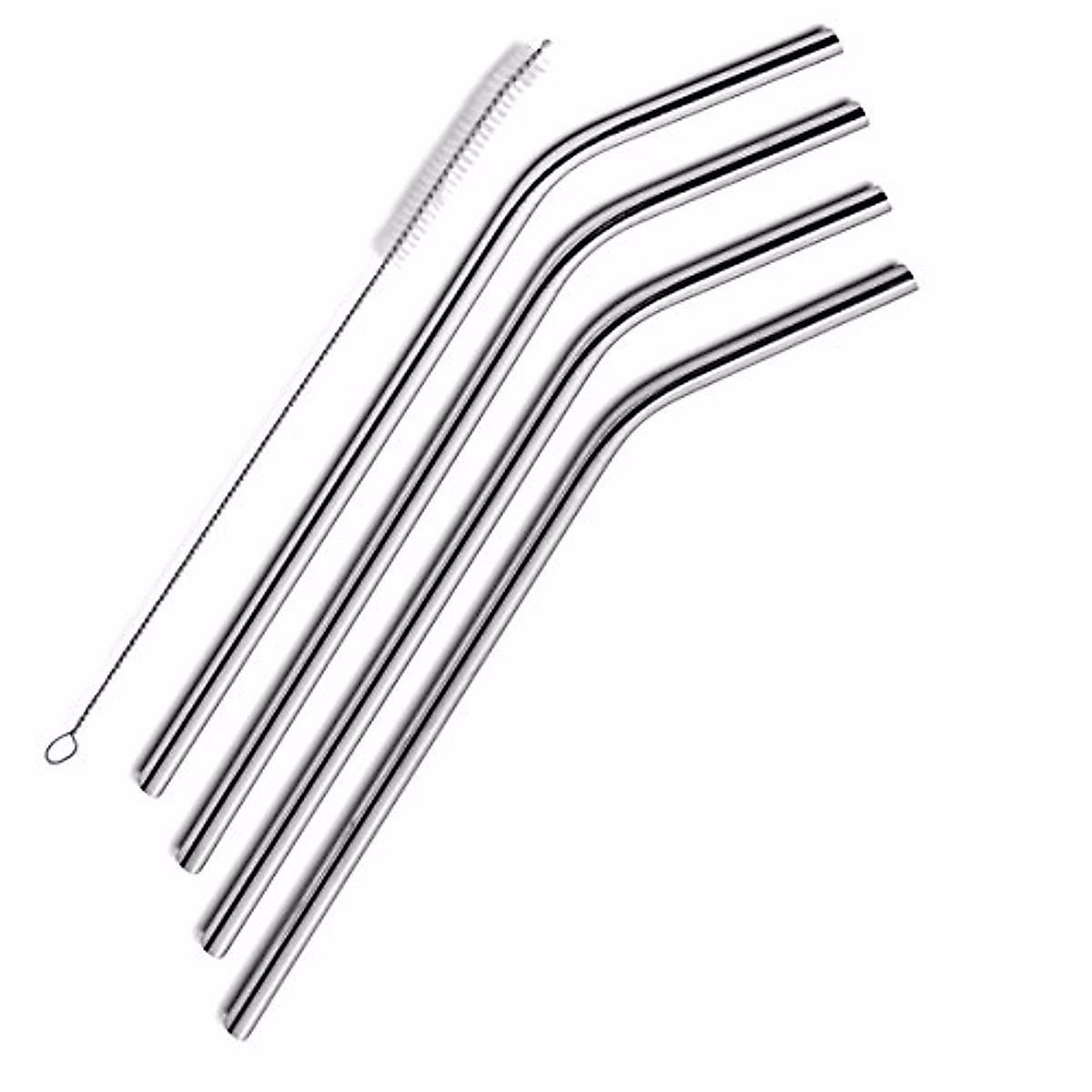SipWell Extra Long Stainless Steel Drinking Straws Set of 4, Straws for 30 oz Tumbler and 20 0z Tumbler, Fits Simple Modern Tumbler | Fits all Yeti SIC Simple Modern Tumblers, Cleaning Brush Included.