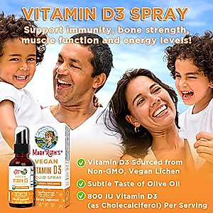 Vegan Liquid Vitamin D3 & USDA Organic Vitamin A Liquid Drops Bundle by MaryRuth's | Immune Support | Eye Health | Skin Health | Sugar Free | Vegan | Non-GMO | Gluten Free.