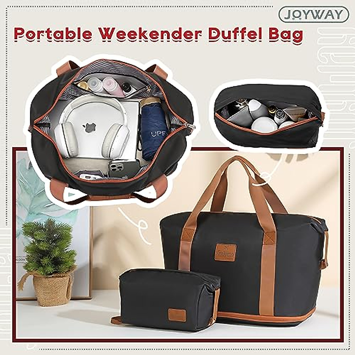 Joyway Luggage 20 Inch Carry On Luggage Sets, Expandable Suitcase Set with Spinner Wheel and TSA Lcok, Hard Shell 3 Piece Luggage Sets for Travel