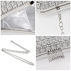 Naimo Womens Sparkly Rhinestone Clutch Purse Bling Crystal Evening Bag Handbag for Wedding Party Prom Bride