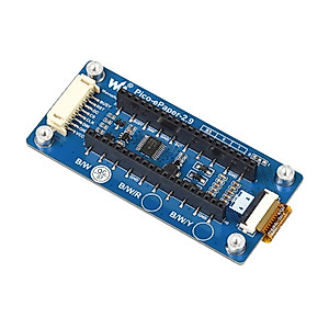 waveshare 2.9inch E-Ink Display HAT 296×128 Pixels Black White Two Color E-Paper Module epaper Screen for Raspberry Pi Pico Microcontroller Board,SPI Interface,Support Partial Refresh
