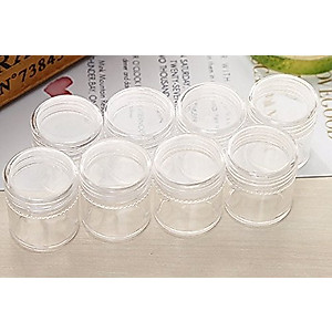 WOIWO 10PCS Clear Plastic Slime Storage Favor Jars Plastic Containers for Beauty Products, DIY Slime Making or Others (6g)