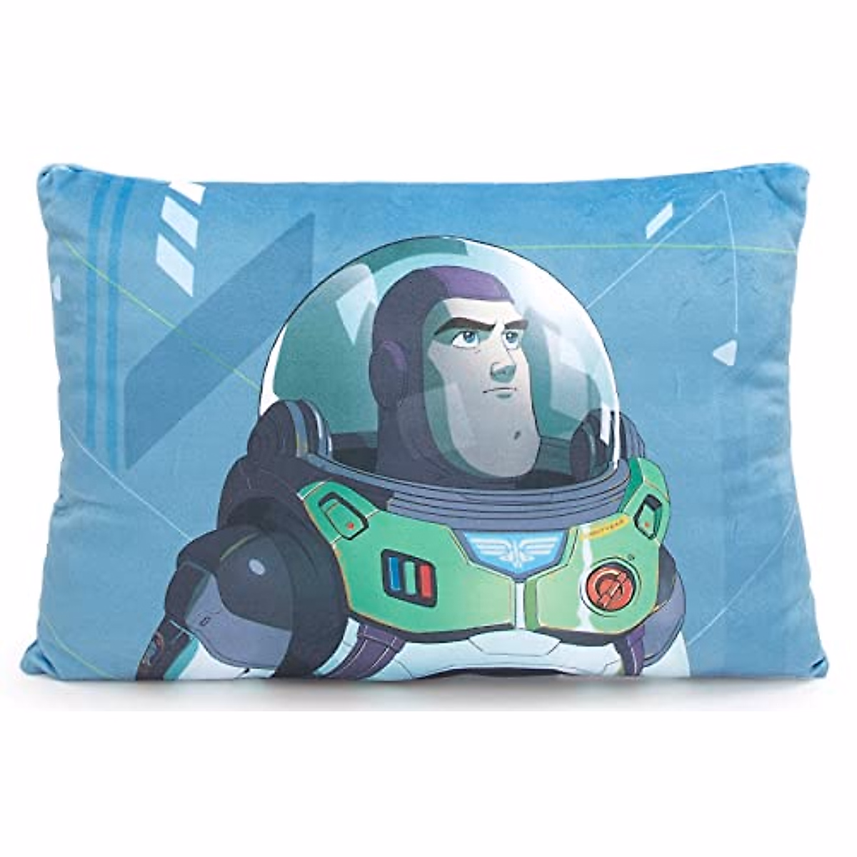 Jay Franco Disney Pixar Lightyear Decorative Pillow - Super Soft Throw Plush Pillow Features Buzz - Measures 10 x 14 Inches (Official Disney Pixar Product)