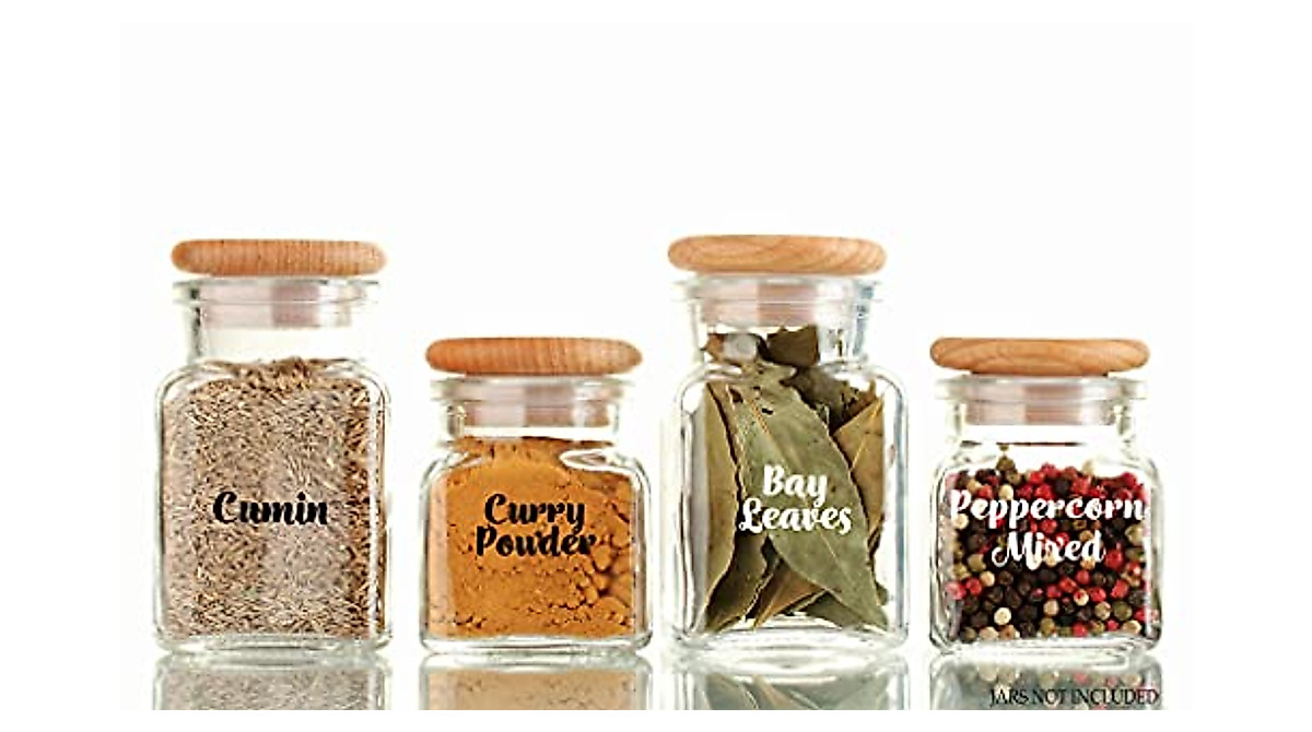 670 Labels: 498 Spice Names + 96 Blank Labels | Most Bold Cursive ...