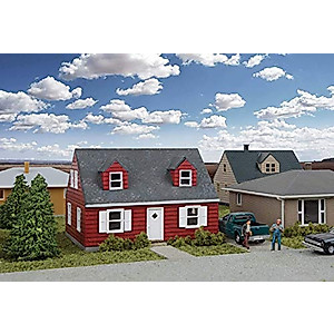 Walthers, Inc. Cape Cod House Kit, 2-3/8 X 2 X 1-5/8" 6 X 5 X 4.1cm