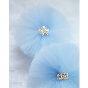 Joycrosso Tulle Fabric Rolls 6 Inch 100 Yards (300 feet) Organza Tulle Polyester Netting Spool for Wedding Decorations Gift Baby shower Crafts DIY Tutu Skirt-Soft & Drape (Turquoise)