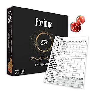 Yahtzee Pozinga Board Game for the whole Family | Dice Scoreboard Pawns and Playing Cards