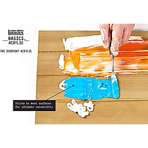 Liquitex BASICS Acrylic Paint, 118ml (4-oz) Tube, Set of 3, Titanium White