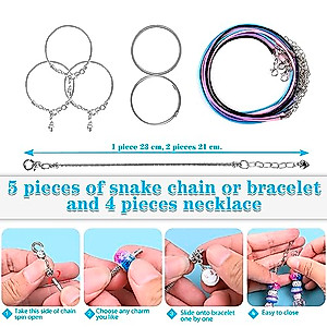 AIPRIDY Charm Bracelet Making Kit,DIY Craft for Girls, Unicorn Mermaid Crafts Gifts Set for Arts and Crafts for Girls Teens Ages 6-12 (150 Pieces)