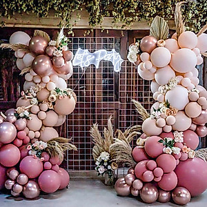 Double Stuffed Blush Balloons Different Sizes 18In 12In 5In Nude Balloon Garland Kit Pastel Cream Peach Latex Balloon Arch For Birthday Wedding Baby Bridal Shower Gender Reveal Bachelorette Supply