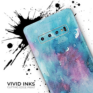 DesignSkinz Teal to Pink 434 Absorbed Watercolor Texture Protective Vinyl Decal Wrap Skin Cover Compatible with The Samsung Galaxy S20 (Screen Trim & Back Glass Skin)